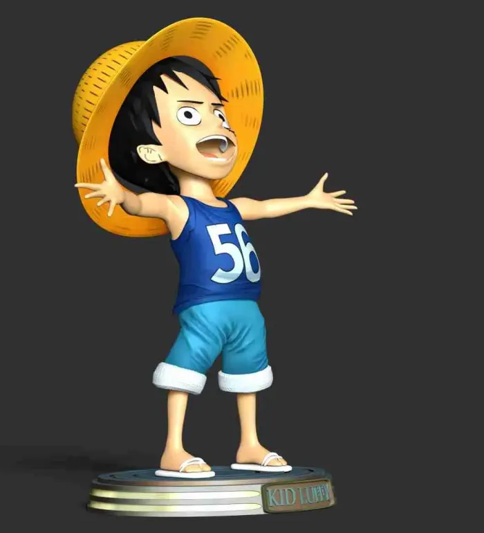 Characters & Creatures STL Download - Kid Luffy - One Pieceby Bon Bon Store