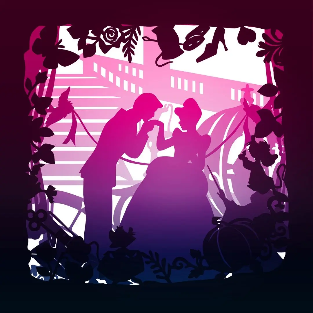 Sculptures & Artworks STL Download - Cinderella shadow boxby tecnoculebras
