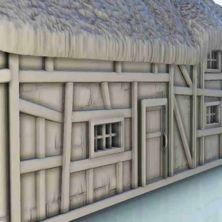 Other STL Download - Medieval long house 18 - scenery medieval ...