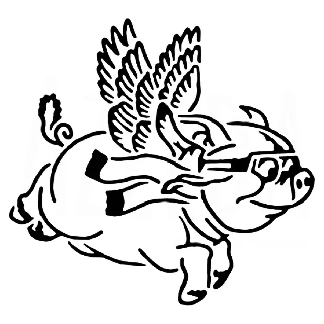 Winged Pig stencil 2 | 3D models download | Creality Cloud