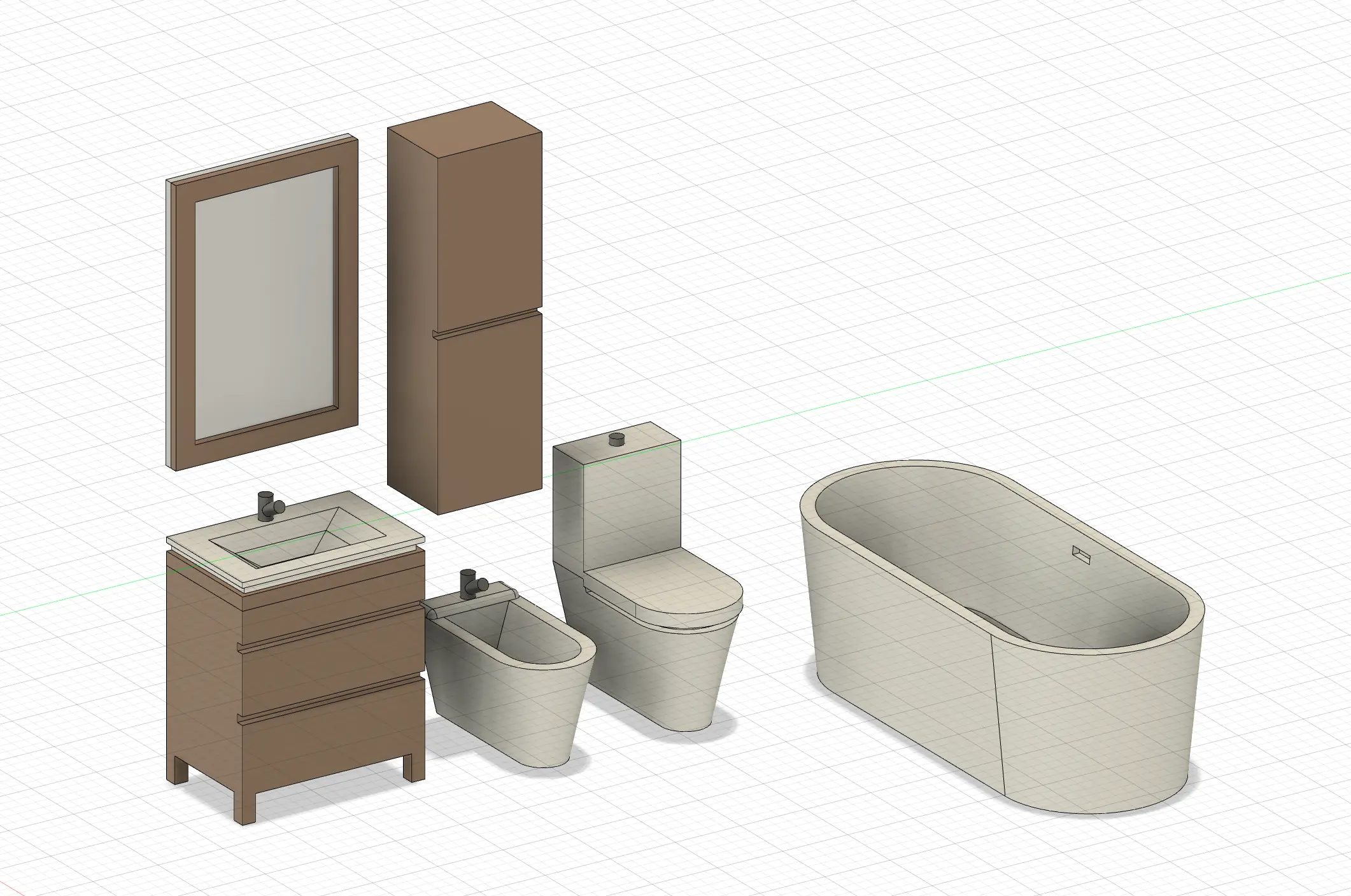 Other STL Download - bathroom model kit baño maquetaby Gominolozgz