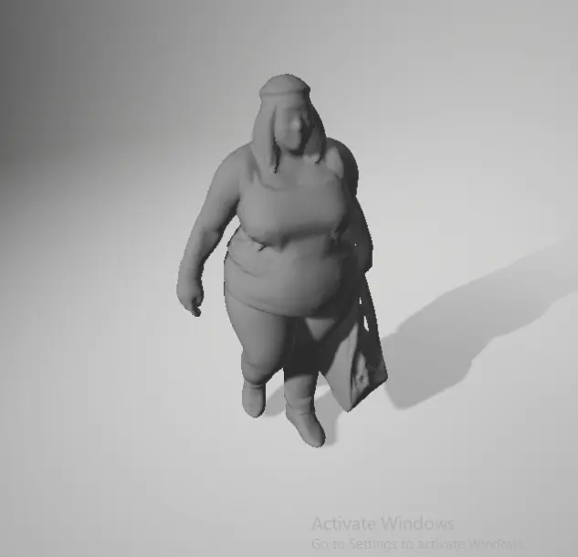 Characters & Creatures STL Download - Fat Woman 01by xhobby1