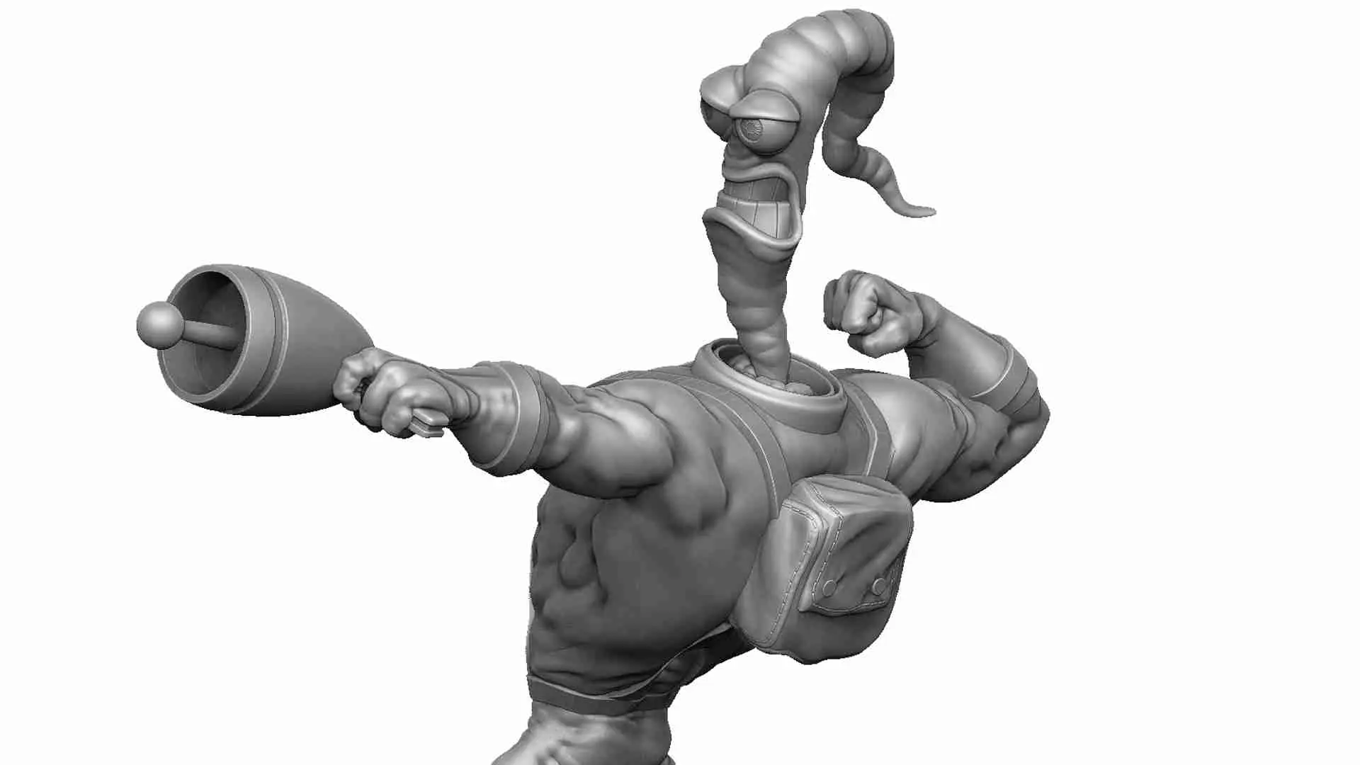 Characters & Creatures STL Download - Earthworm Jim assemble for 3d ...