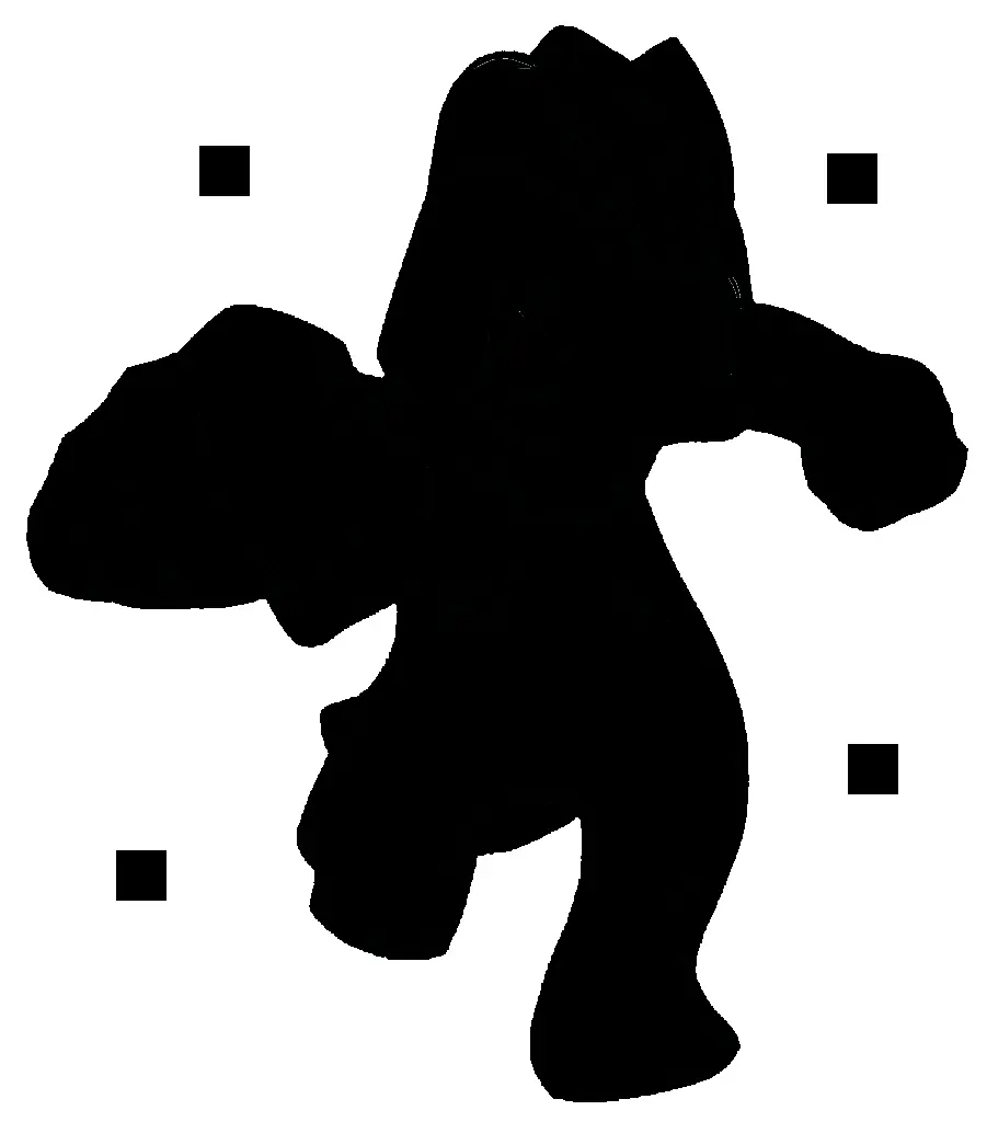 Free Other STL Download - 066 Machop stencil + 2Dby SMT_M 🦊