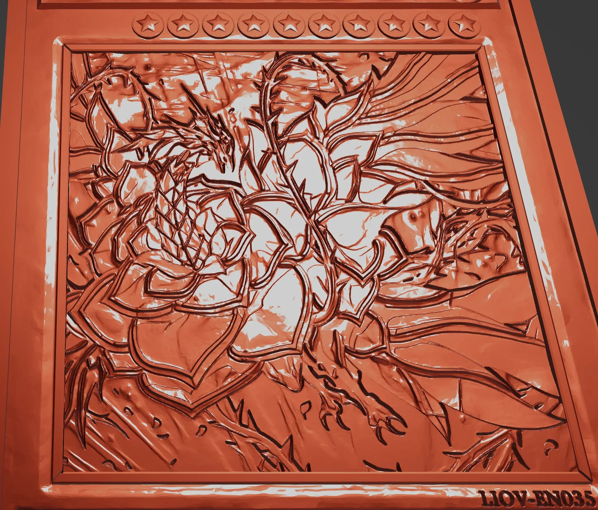 Free Other STL Download - Ruddy Rose Dragon - yu-gi-oh!by Wsonuchiha3D