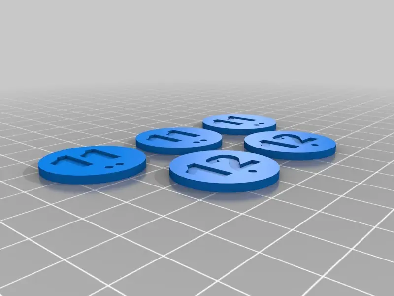 Catan Number Tokens | 3D models download | Creality Cloud