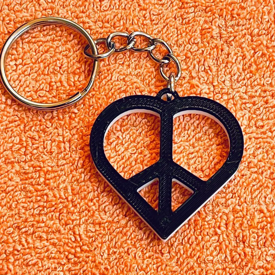 3D Printer Files | 3MF File | Keychain Loving Peace | Creality Cloud