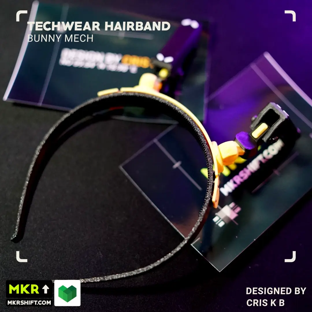 3D Printer Files | 3MF File | Techwear Hairband - Bunny Mech | Creality ...