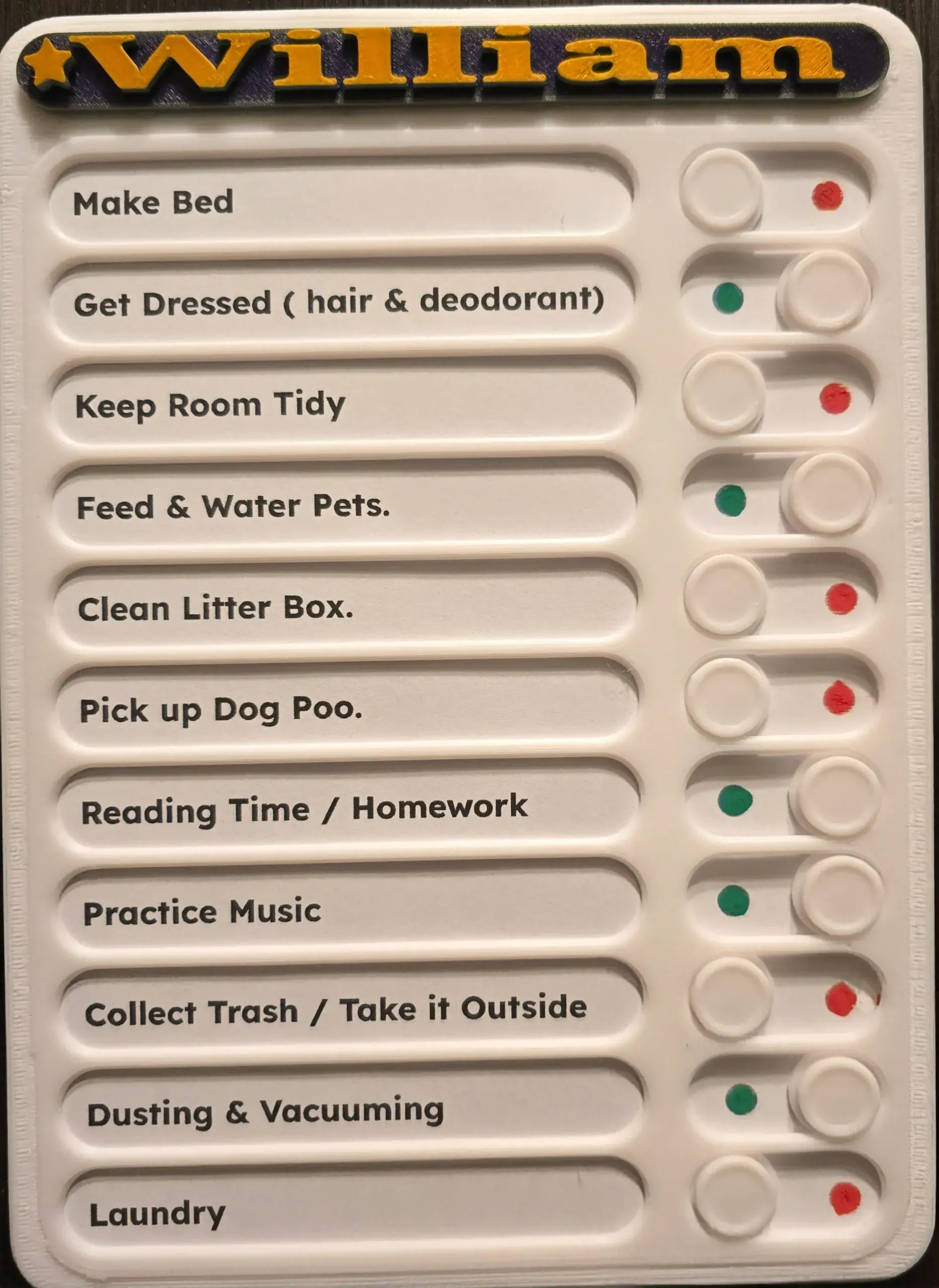 3D Printer Files | 3MF File | Children's Chore Chart | Creality Cloud