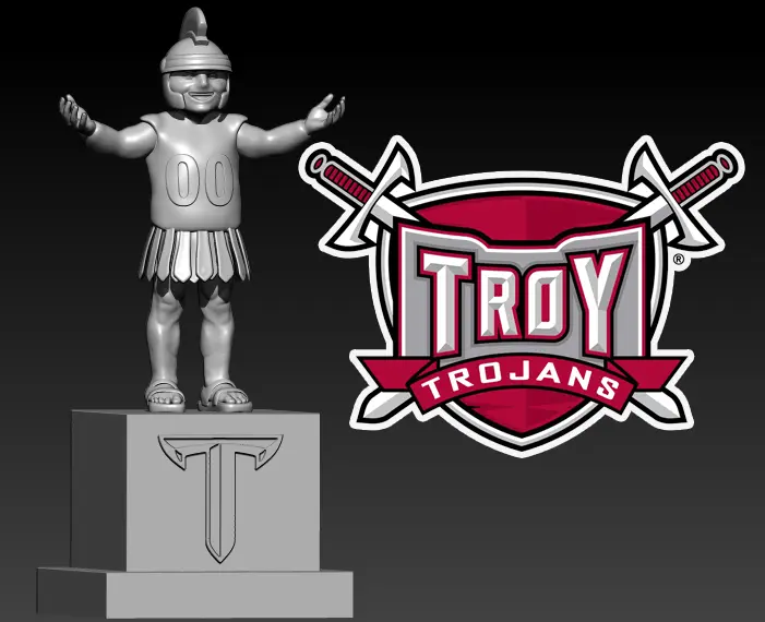 NCAA - TROY TROJANS FOOTBALL MASCOT STATUE - 3D MODEL PRINT | 3D models ...