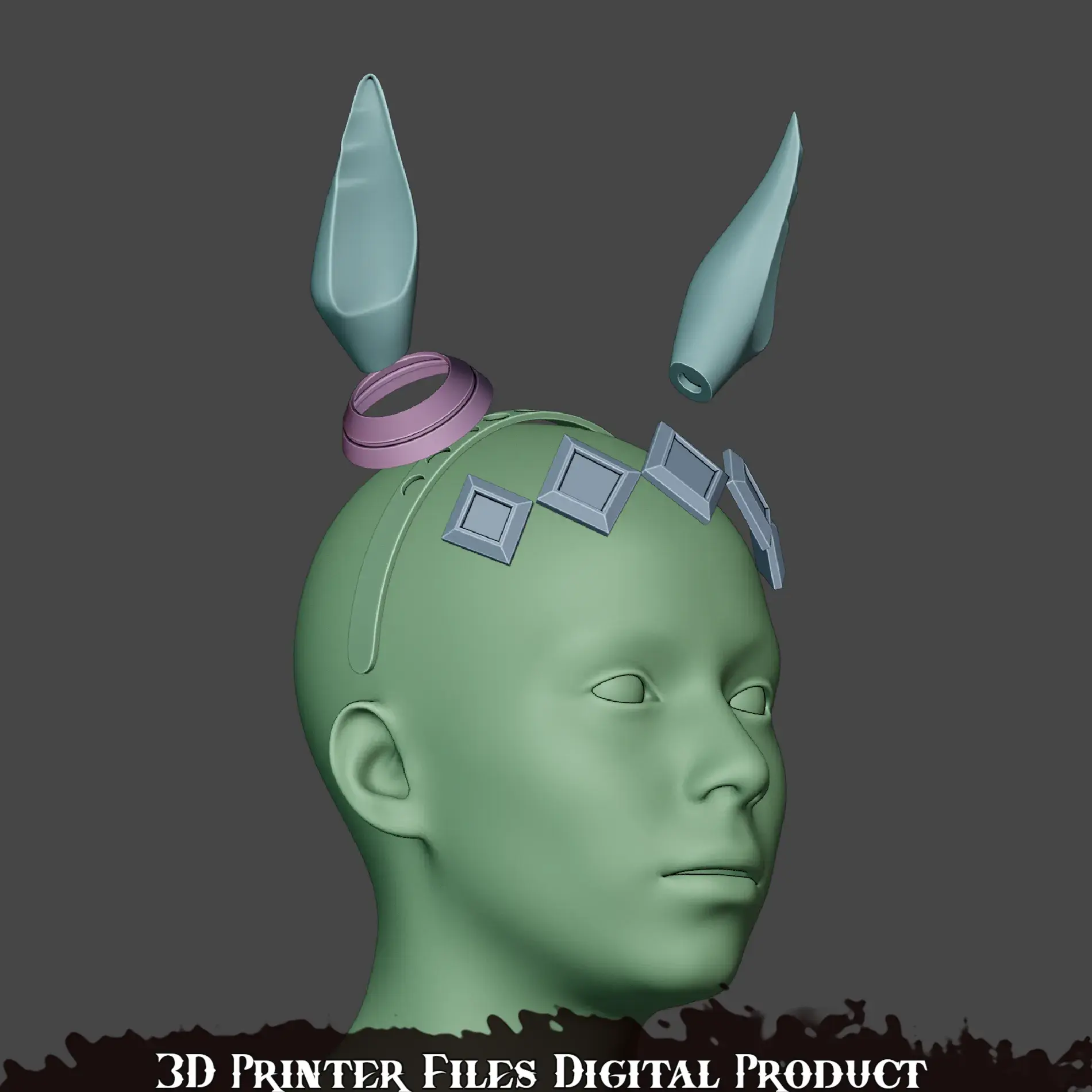 Cosplay STL Download - Oguri Cap Ears and hear Accessories Umamusume ...