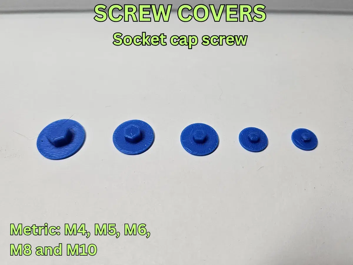 Archivos de impresora 3D | Archivo 3MF | Metric socket cap screw covers ...