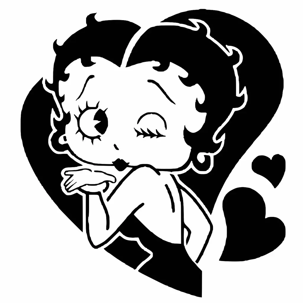 Free Digital Art STL Download - Betty Boop stencil 9by SMT_M 🦊