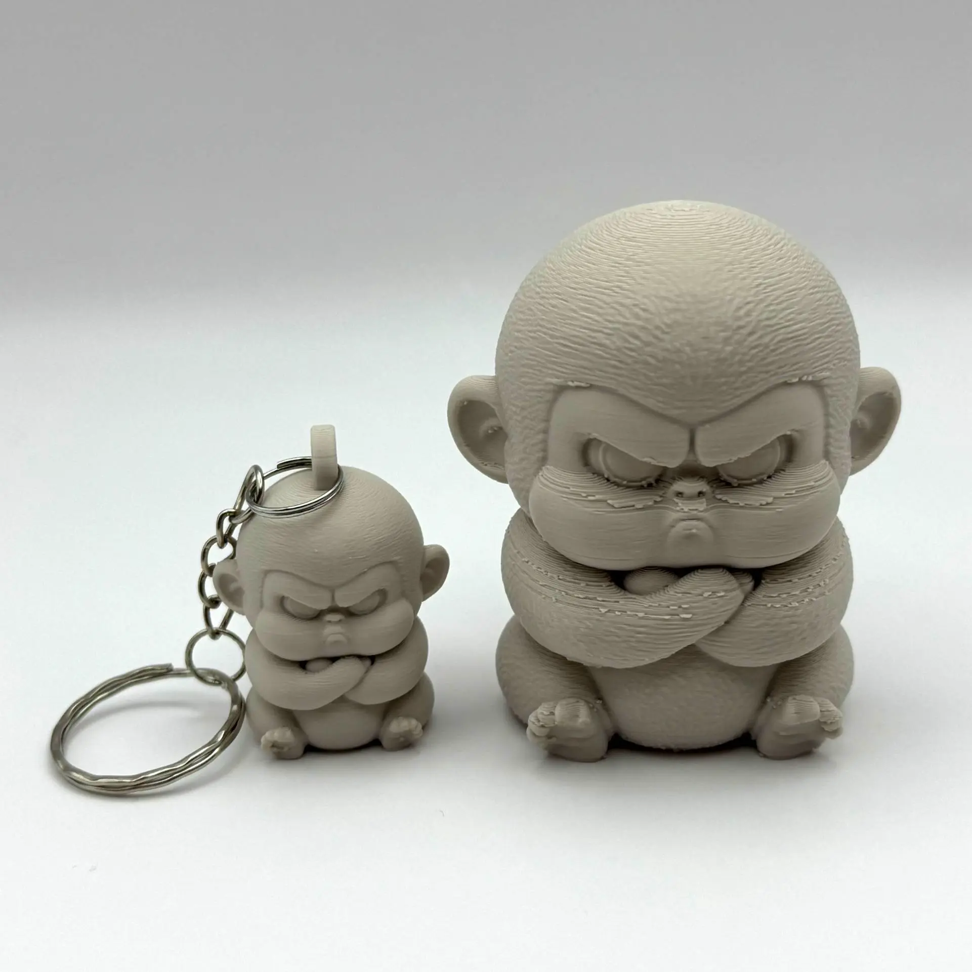 3D Printer Files | 3MF File | Grumpy Monkey with Keychain | Creality Cloud