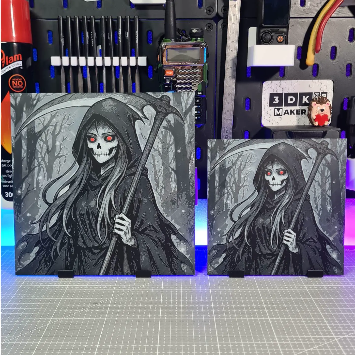 3D Printer Files | 3MF File | Reaper Girl - Hueforge - 4 Colors ...