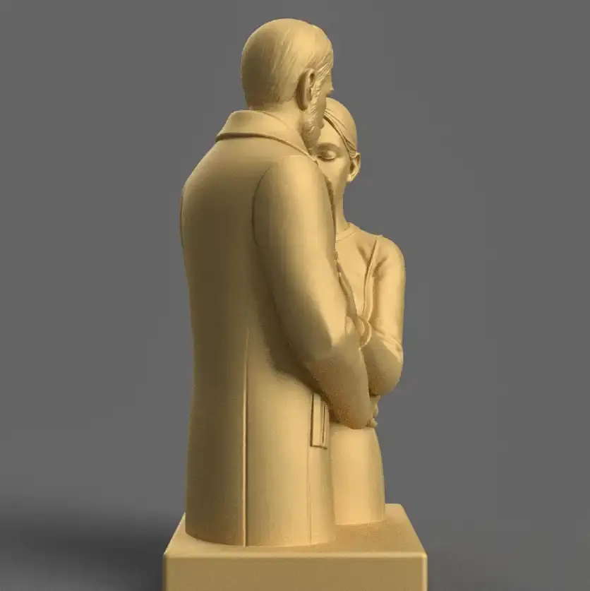 Sculptures & Artworks STL Download - Romantic Couple STL 3D Print ...