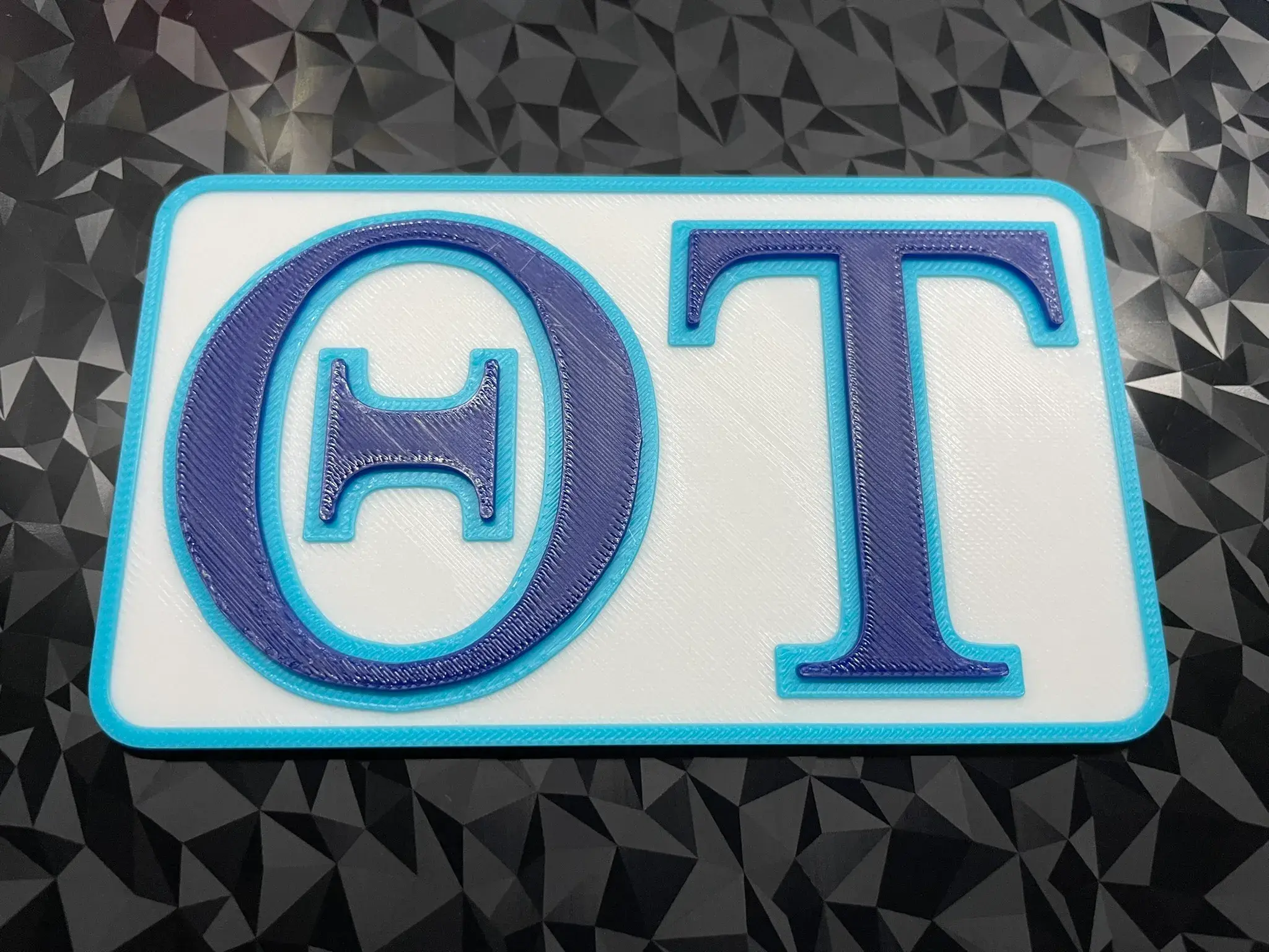 3D Printer Files | 3MF File | Theta Tau Letters Plate - ΘΤ Letters ...
