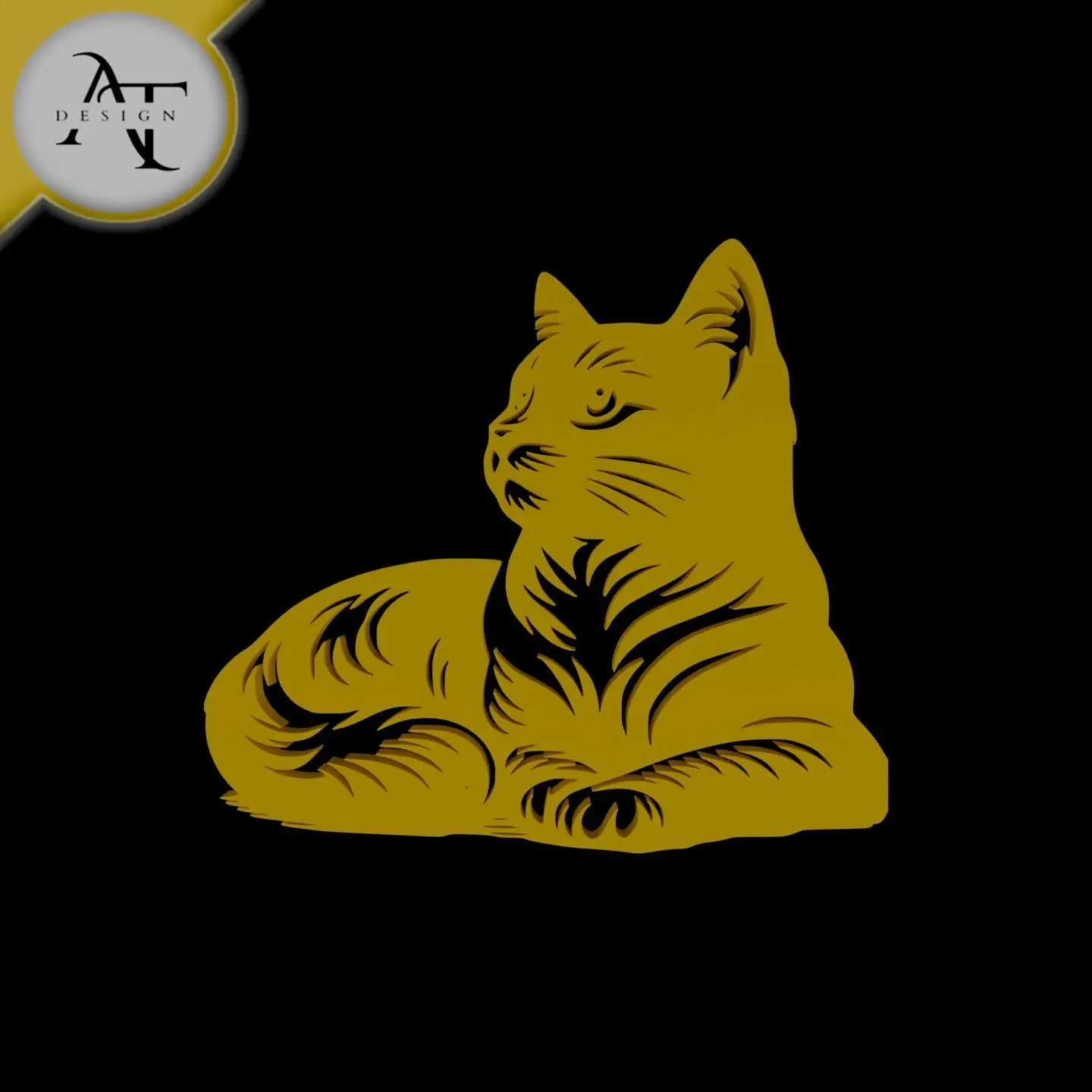 Home Decorations & Ornaments STL Download - Cat - Silhouette - 2D Wall ...