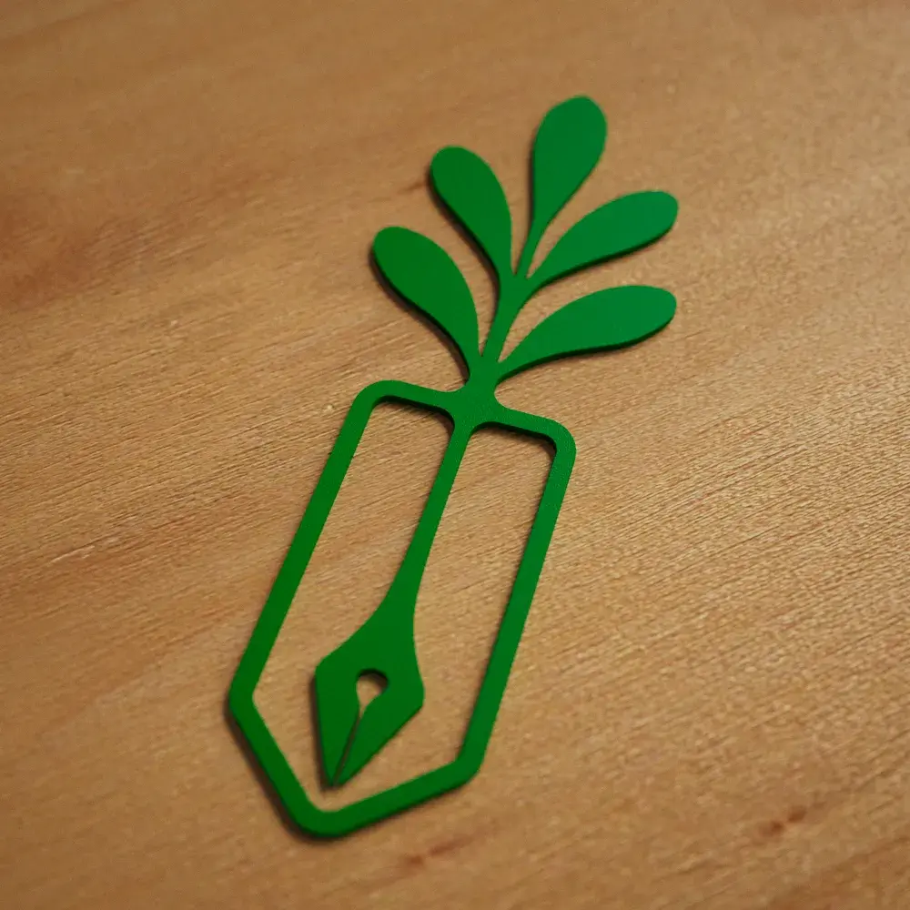3D Printer Files | 3MF File | Bookmark | Leaf Bookmark | Leaf and Pen ...