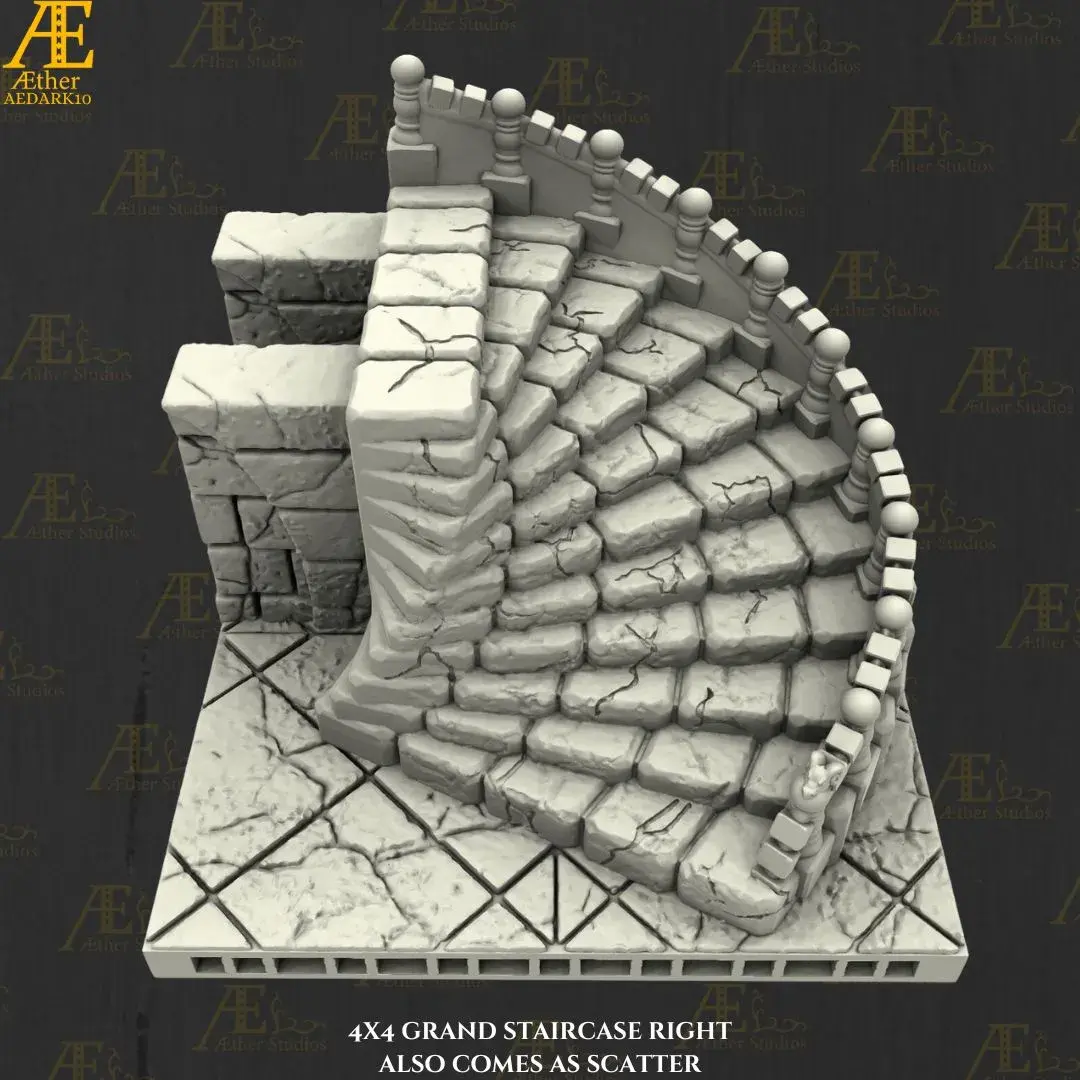 Props & Terrain STL Download - AEDARK10 - Grand Dungeon Staircaseby ...