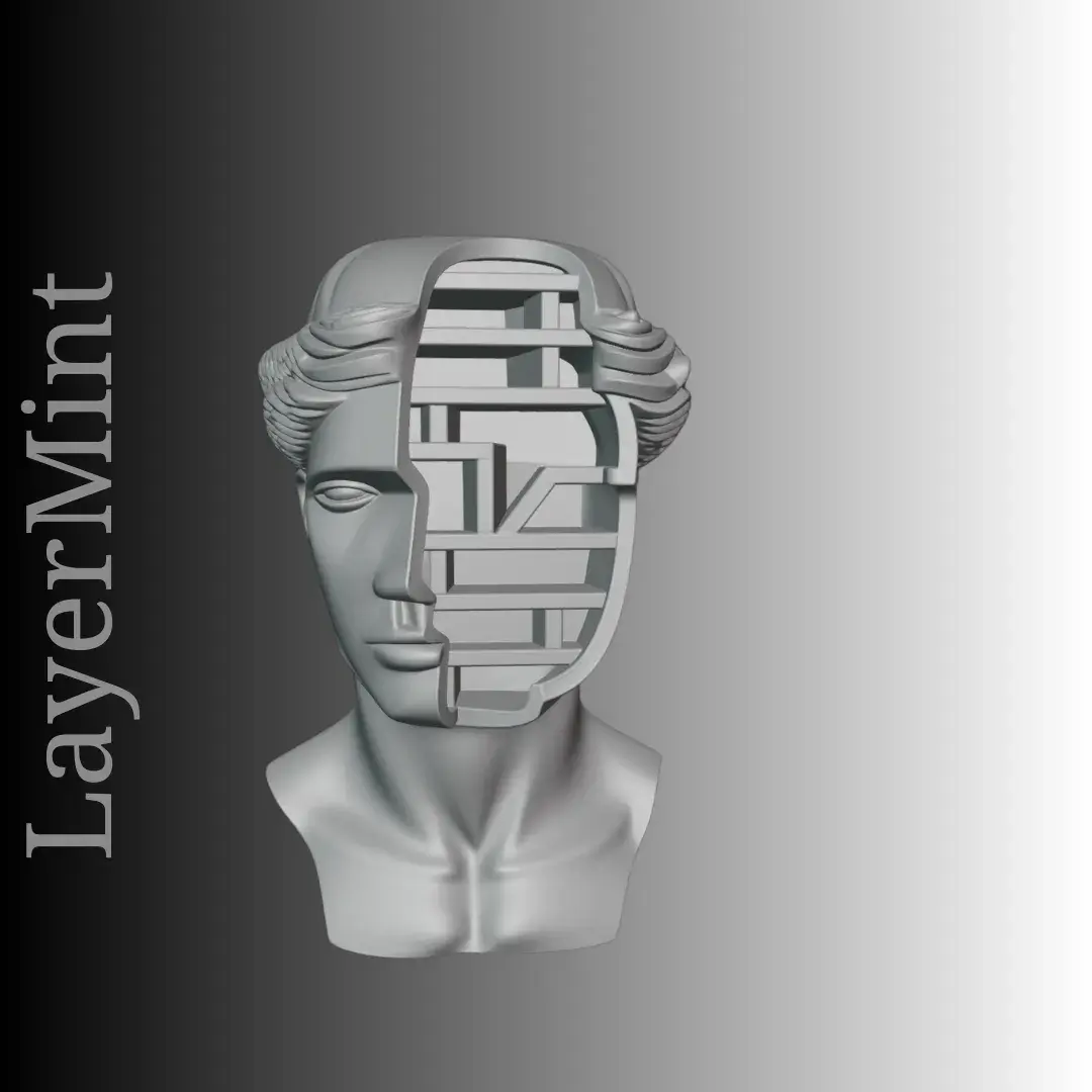 Sculptures & Artworks STL Download - Classical Bust Desk Organizer with ...