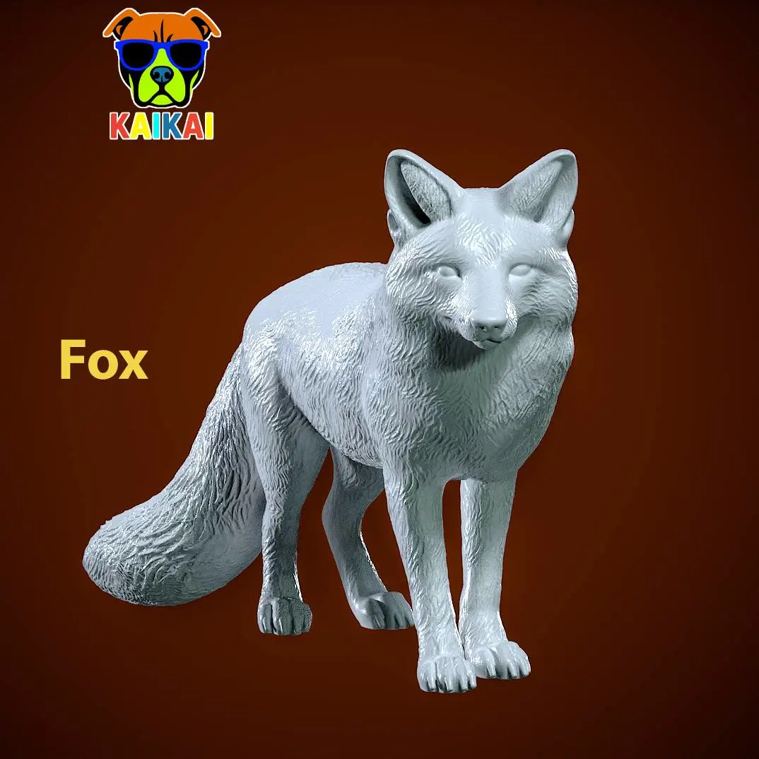 Characters & Creatures STL Download - Red fox model - Arctic fox statue ...