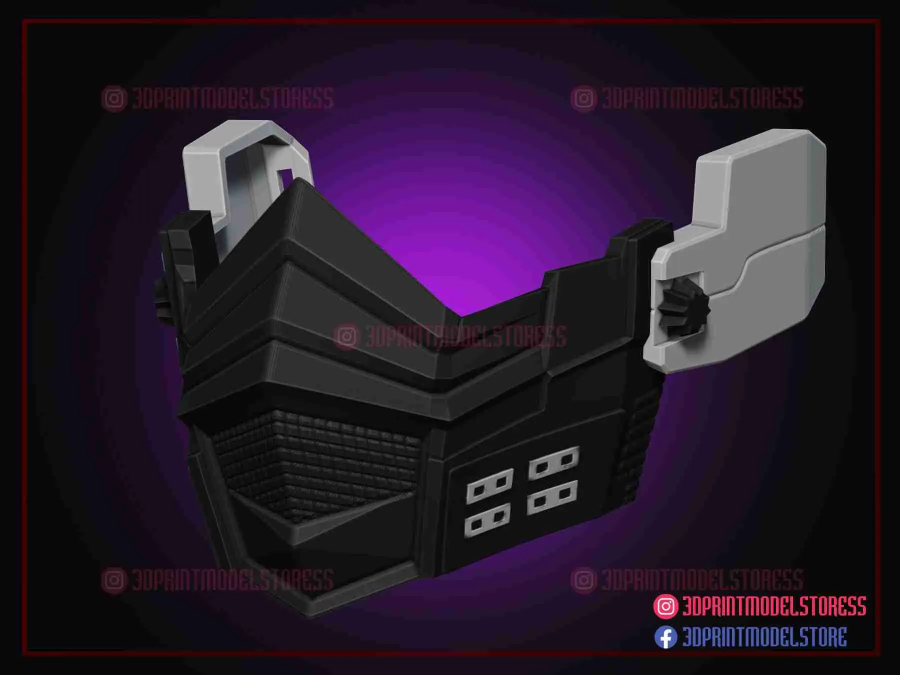 Cosplay STL Download - My Hero Academia Shinso Hitoshi Mask ...