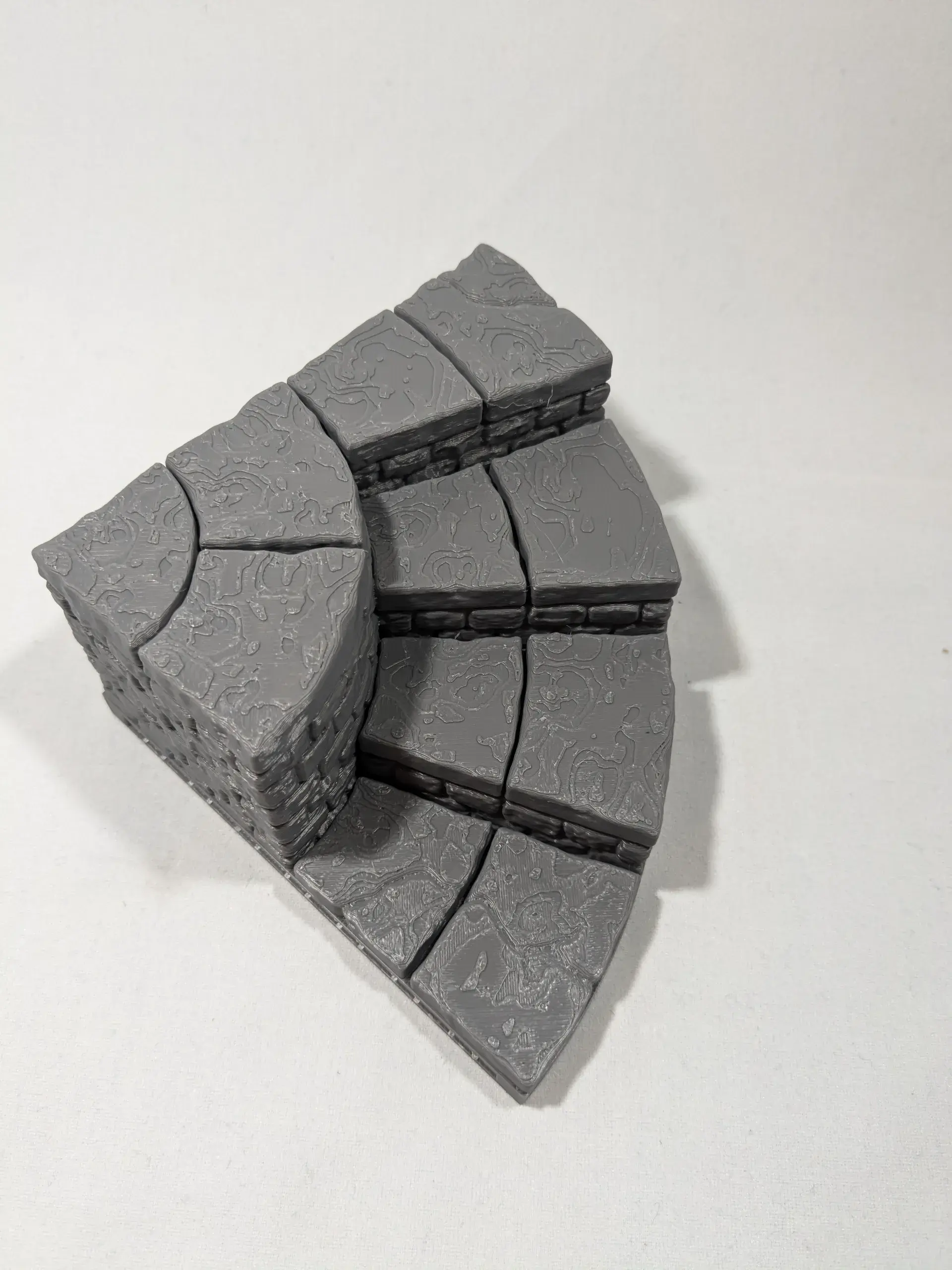 Archivos de impresora 3D | Archivo 3MF | Dungeon tile - curved stairs ...