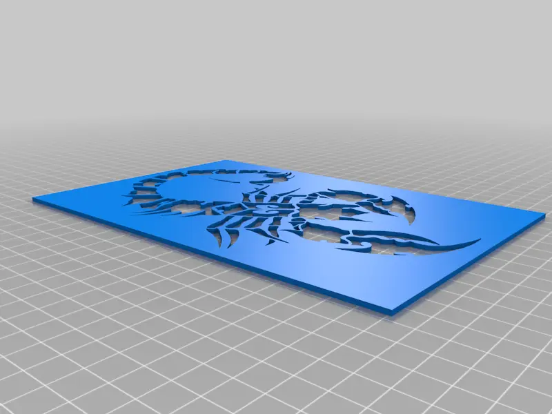 Free Digital Art STL Download - Scorpion stencil 15by SMT_M 🦊