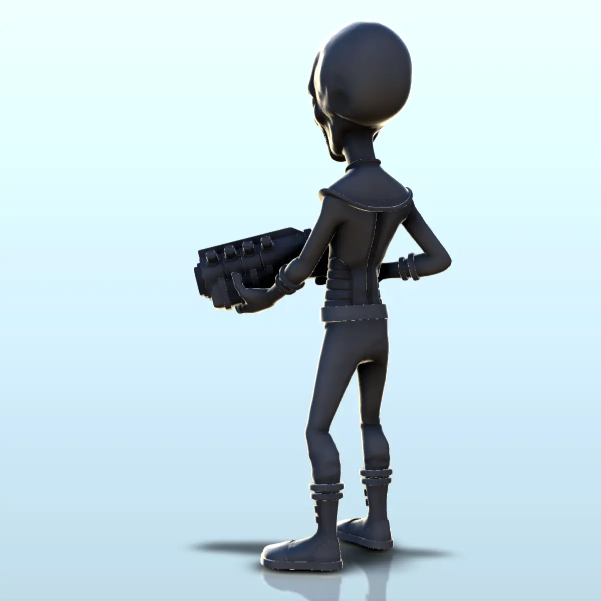 Characters & Creatures STL Download - Static alien soldier with space ...
