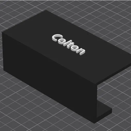 3D Printer Files | 3MF File | Cable Wall Mount with Raised Label Colton ...