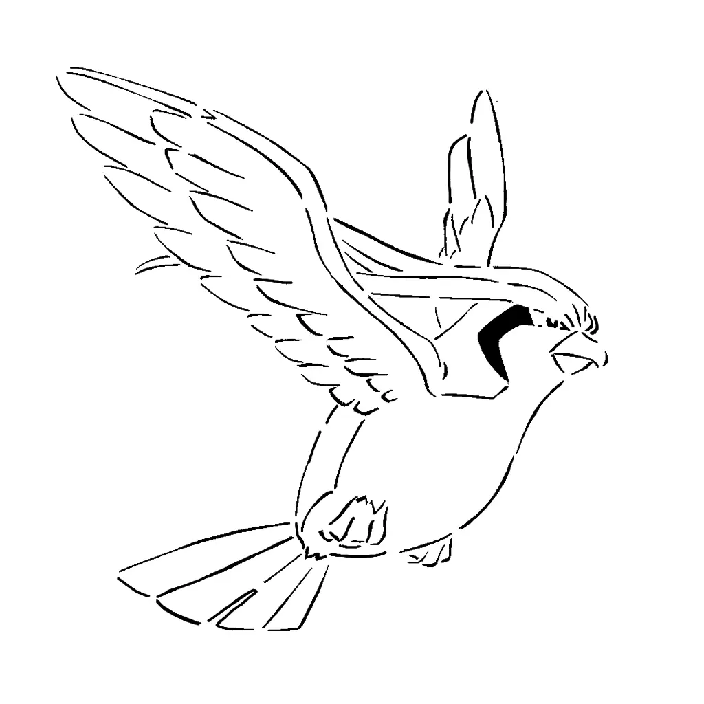 Free Digital Art STL Download - 018 Pidgeot stencil + 2Dby SMT_M 🦊