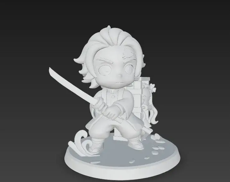 Other STL indir - Tanjiro & Nezuko Diorama – Chibi Demon Slayer Statue ...