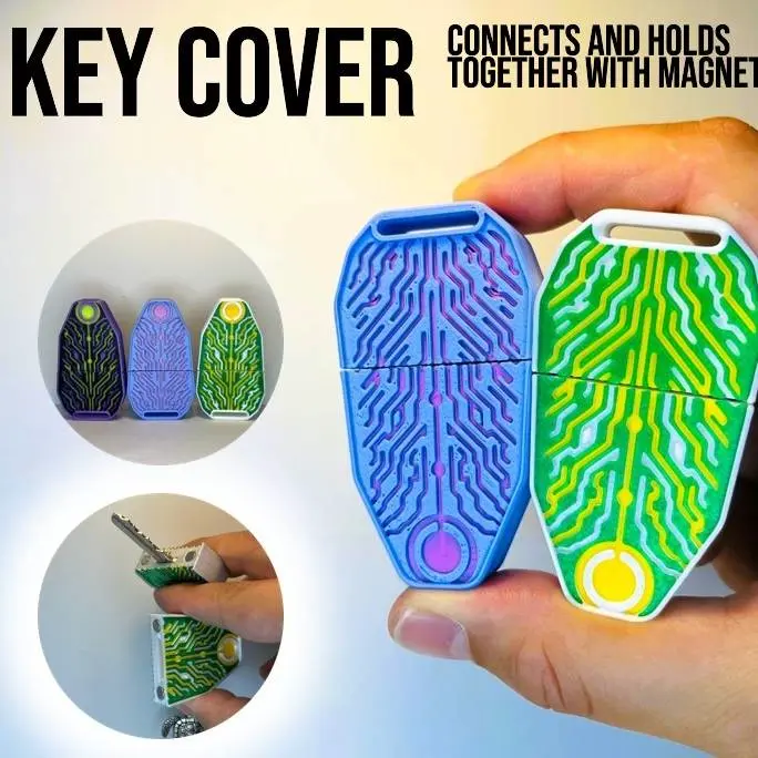 3D Printer Files | 3MF File | Cyberpunk style key cover with magnets ...