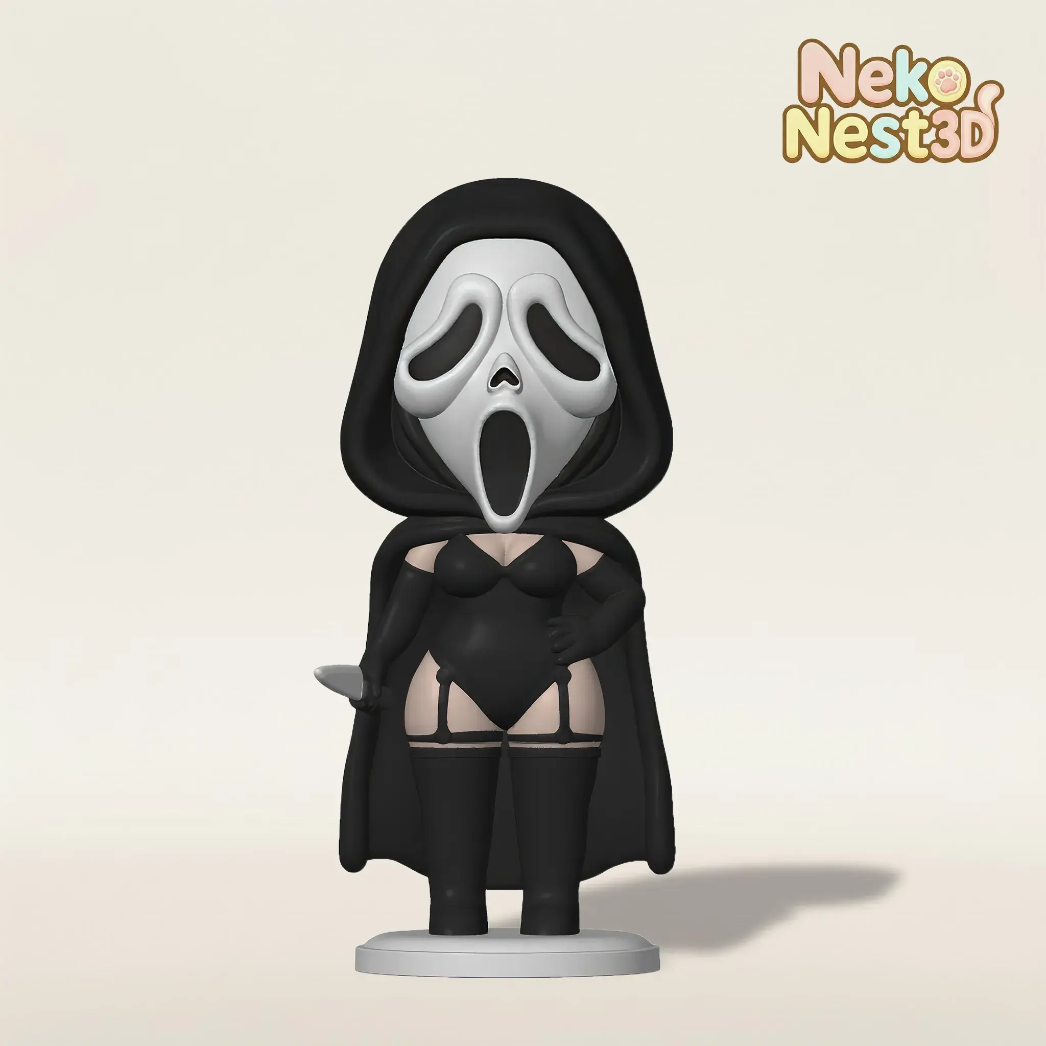 Characters & Creatures STL Download - Female Ghostface Figurineby ...