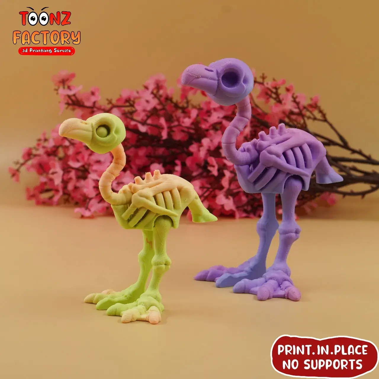 Digital Art STL Download - Flexi Flamingo Skeletonby ToonzFactory