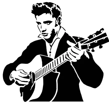 Free Other STL Download - Elvis Presley stencilby SMT_M 🦊