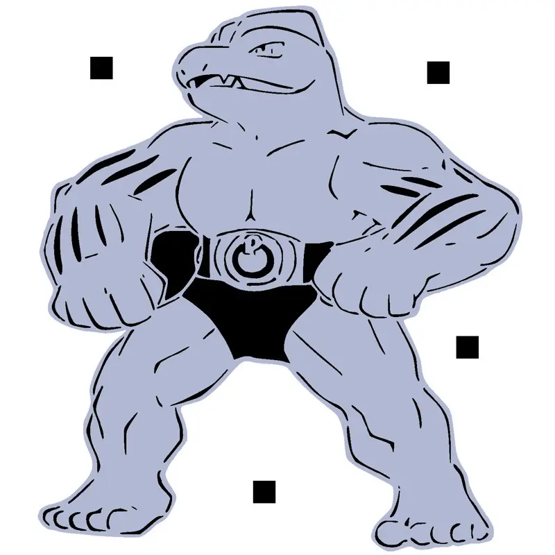 Free Board Games & Card Games STL Download - 067 Machoke stencilby SMT_M 🦊