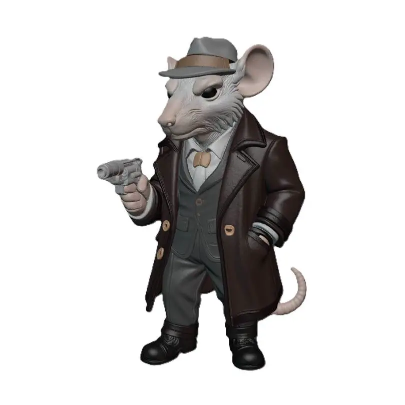 Characters & Creatures STL Download - Mafia Rat with gunby Neuron