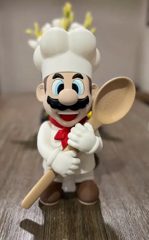 Digital Art STL Download - MARIO CHEF - BY COLORSby Aslan3D