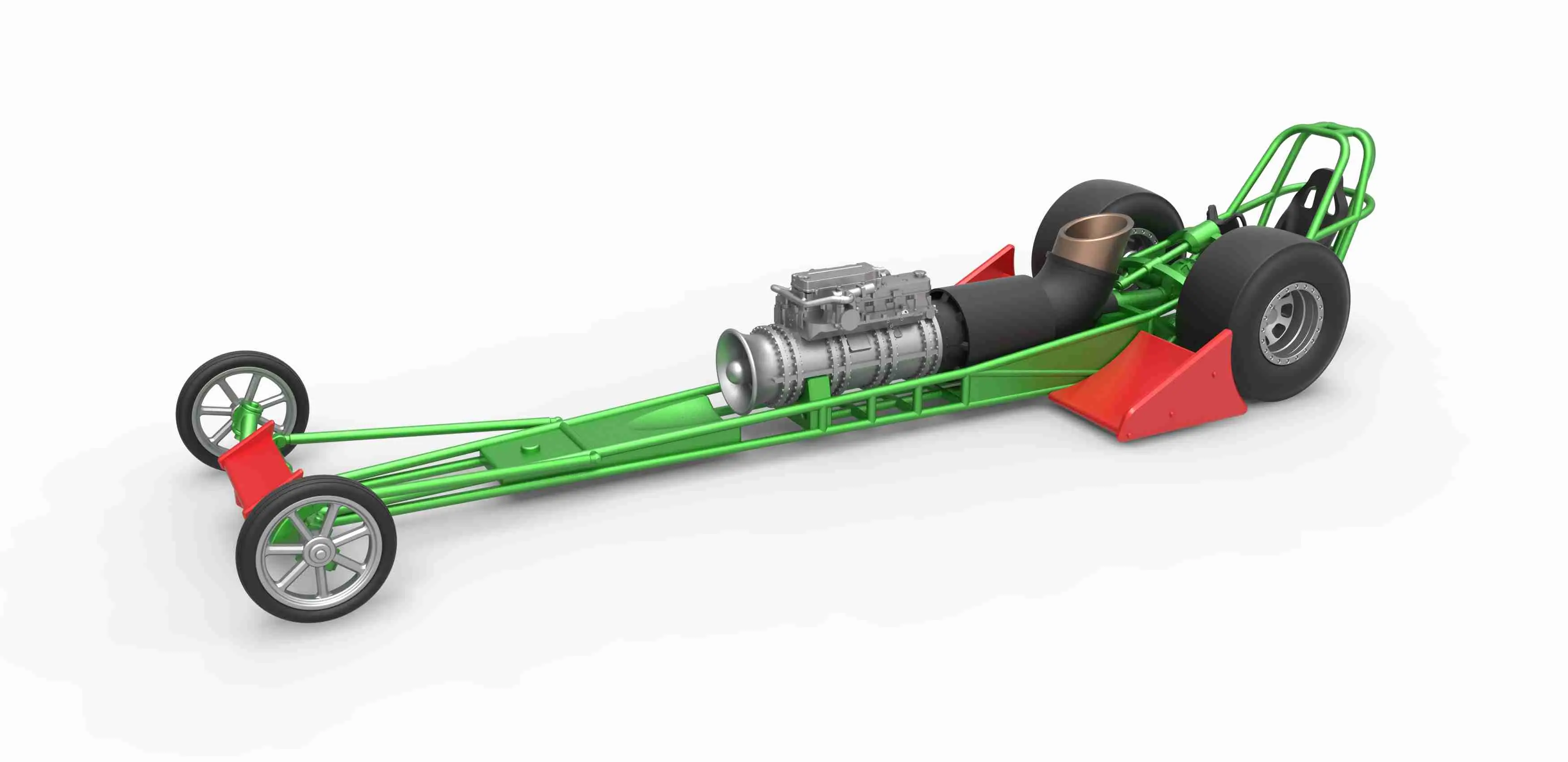 Vehicles & Machinery STL Download - Diecast Front engine jet dragster ...