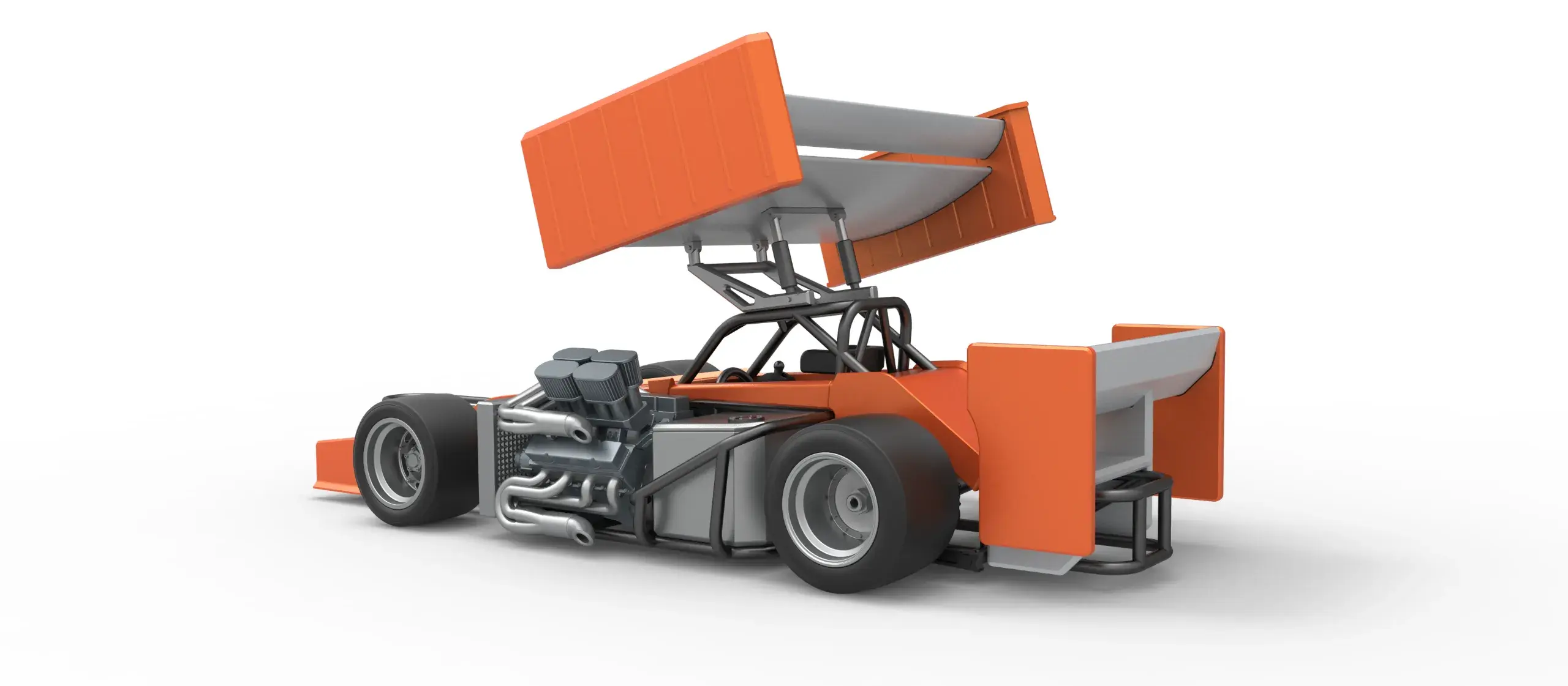 Vehicles & Machinery STL Download - Supermodified front engine Winged ...