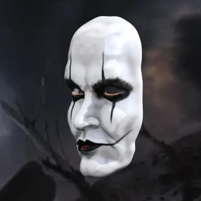Cosplay STL Download - The Crow Mask 1994by Bacterio Desing3D