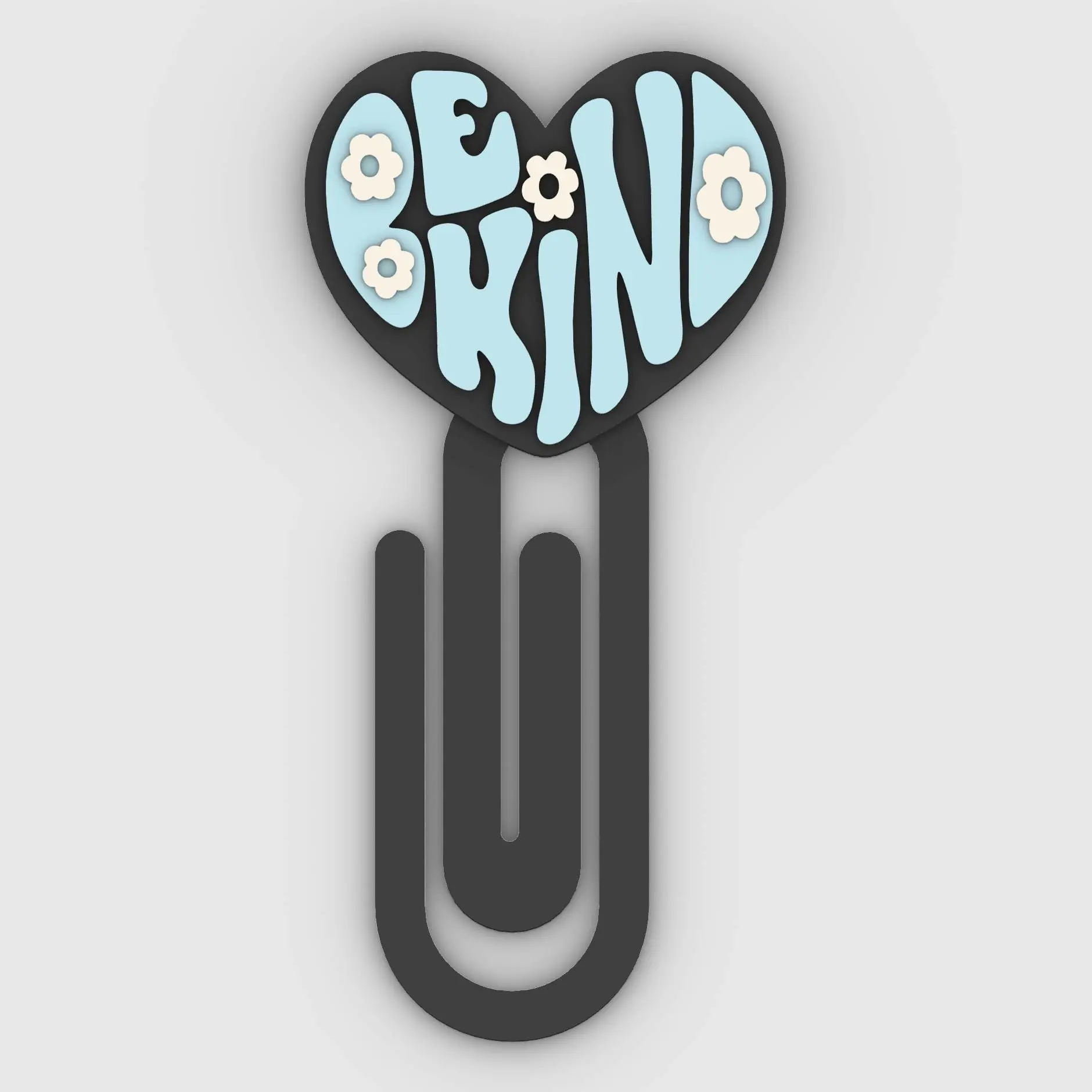 Stationery & Learning Tools STL Download - Paperclip Be kind - bookmark ...
