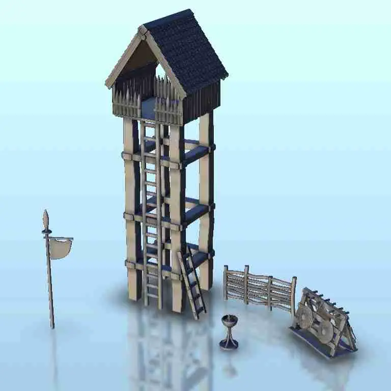 Other STL Download - Viking wooden outpost - scenery medieval ...