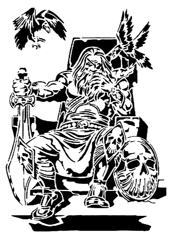 Free Sculptures & Artworks STL Download - Odin stencilby SMT_M 🦊