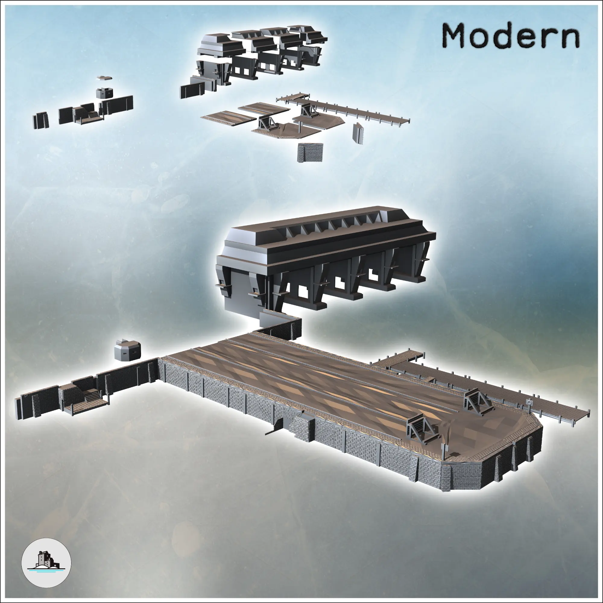 Other STL Download - Bunker shelter for U-boat submarines and quay with ...