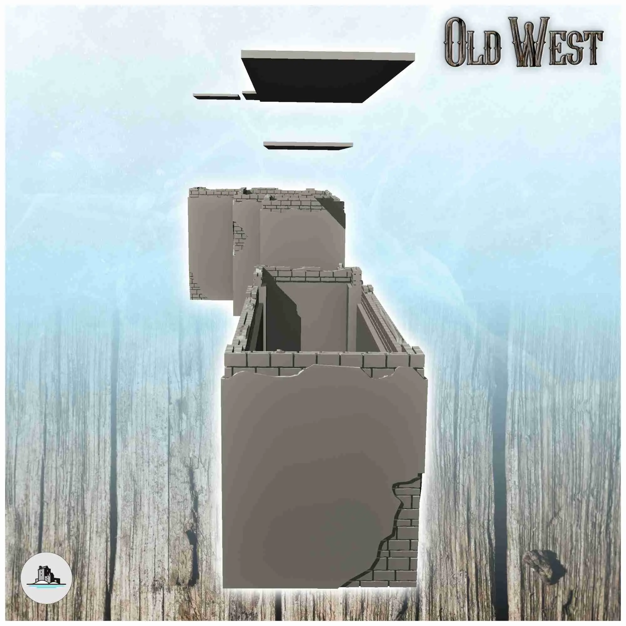 Western buildings of the Alamo Fort with flat roofs (2) - mi | 3D ...