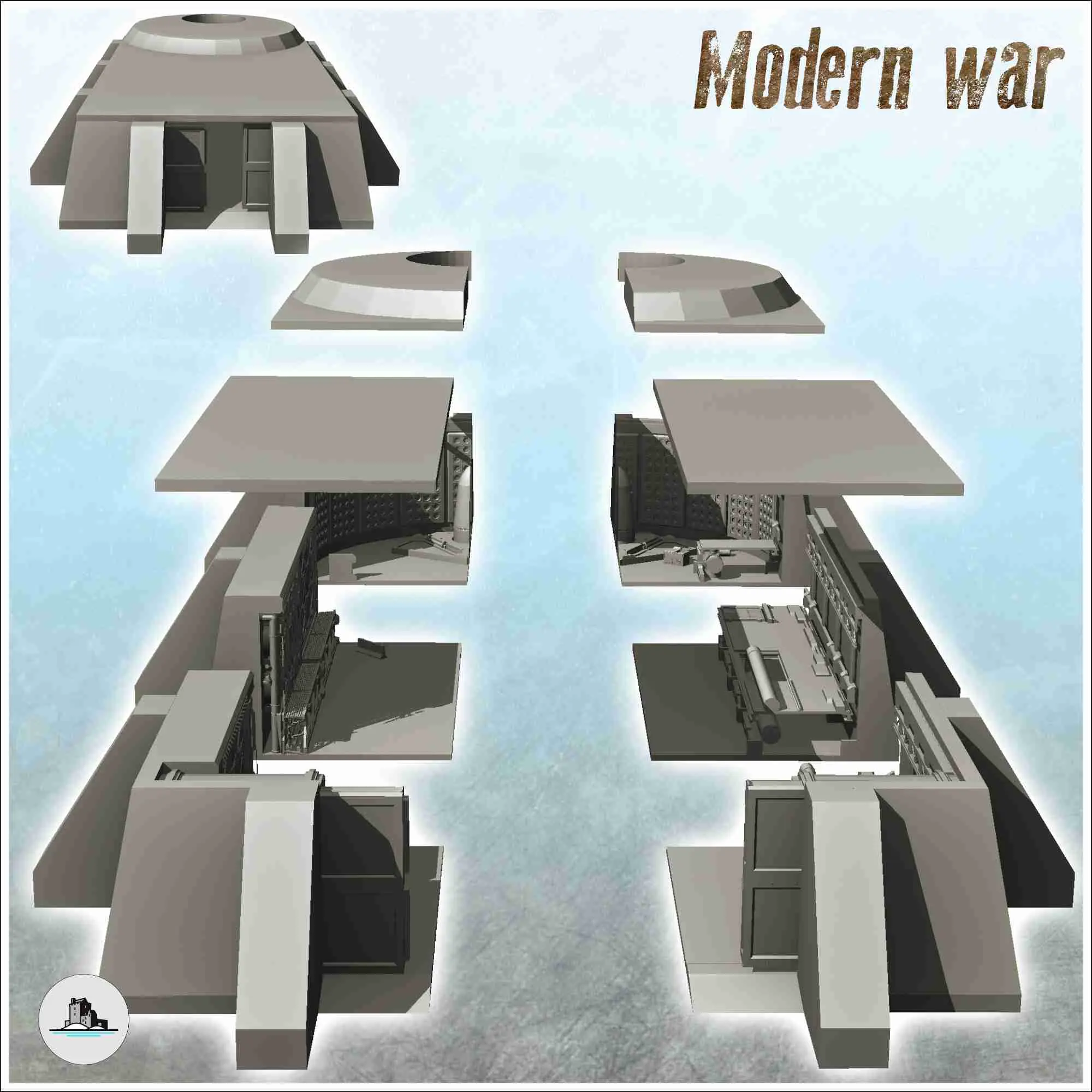 Other STL Download - Ballistic missile launching silo in bunker with ...