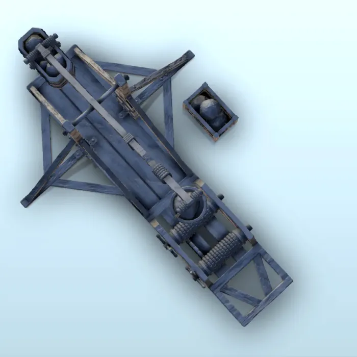 Other STL Download - Medieval trebuchet with stones and counterweights ...